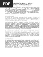 Acta Constitutiva De La Uipc Pdf Defensa Civil Gestión De Emergencias