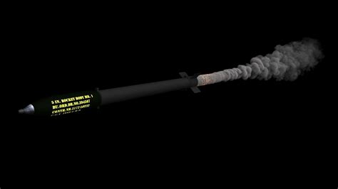 5 Inch Mk1 Ffar Rocket Incl Smoke Trail 3d Model Cgtrader