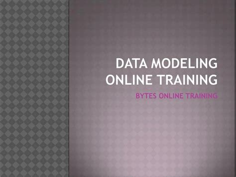 ppt data modeling online training bytes online training powerpoint