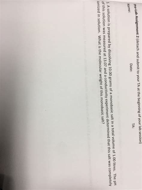 solved pre lab assignment 2 detach and submit to your ta at