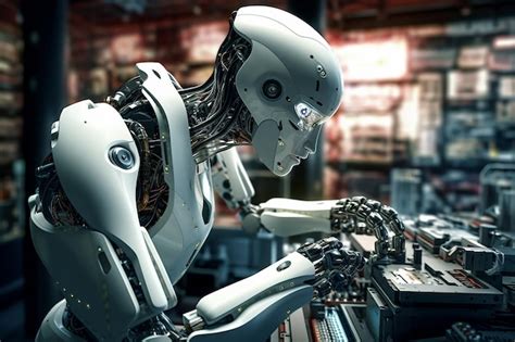 Premium Ai Image Futuristic Man Ai Robot Equipped Advanced Technology