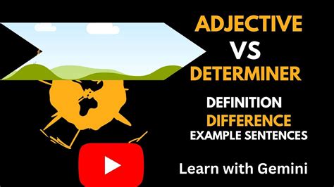 Determiner Vs Adjectives A Comprehensive Lecure Learn With Gemini