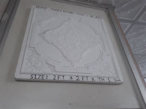 Sr Thermocole White Eps Ceiling Tiles For Residencial And Commercial
