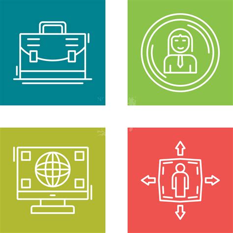 Briefcase And User Icon Vector Art At Vecteezy