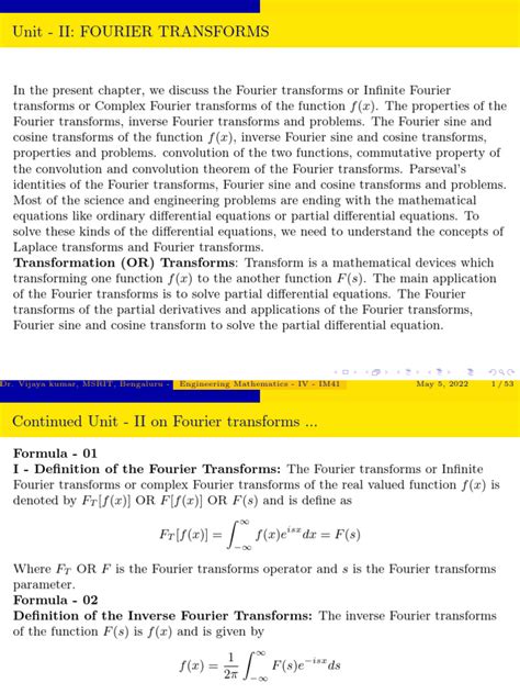 Maths Ft Pdf Fourier Transform Convolution