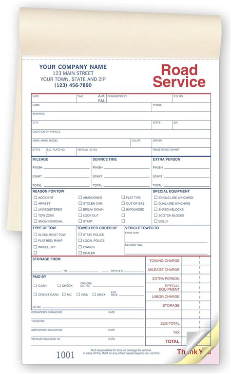 Pdf Tow Truck Receipt Printable Printable Templates