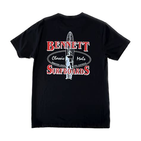 Classic Mal Tee Shirt Black Bennettsurf