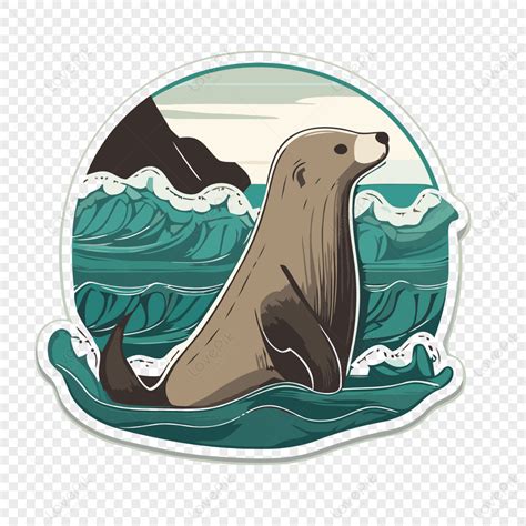 10월 바다사자 스티커 일러스트 클립 아트 벡터상표 Png 일러스트 무료 다운로드 Lovepik