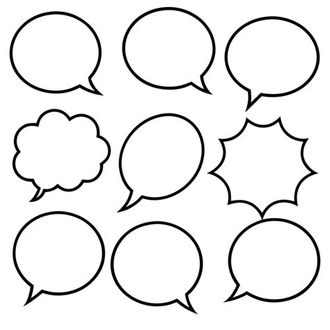 Speech Bubbles Set Of Six Speech Bubbles Illustration 54078727 Vector