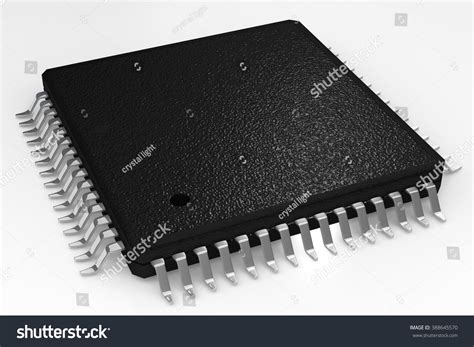 Electronic Integrated Circuit Chip Stock Illustration 388645570