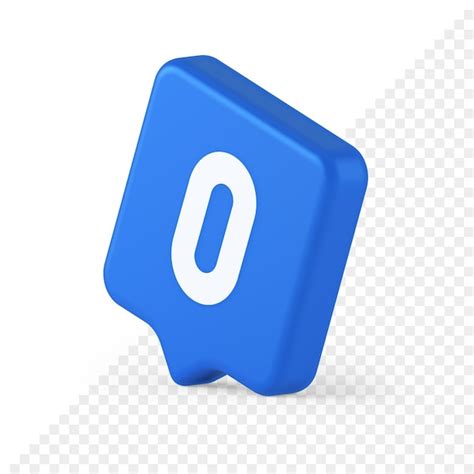 Premium Psd Zero Character Number Button Digital Sign For Math