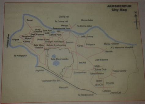 Why The Location Of Tata Steel Works In The Map Of Jamshedpur Suit The