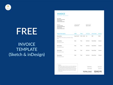 Invoice Template Freebie Download Sketch Resource Sketch Repo