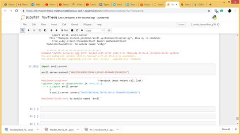 Error Importing Rver In Aws Sagemaker Jupyter Notebook Anvil