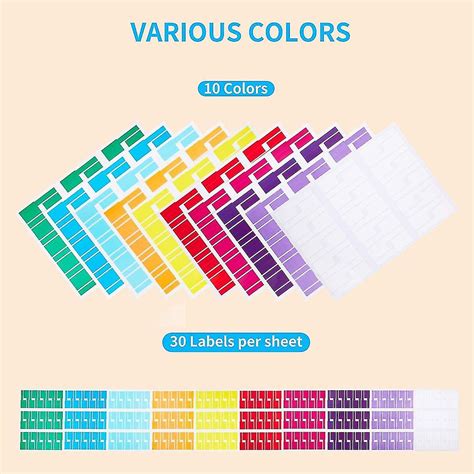 300 Cable Labels 10 Colors Cord Labels Tags For Electronics Waterproof Labeling Wire For Cable