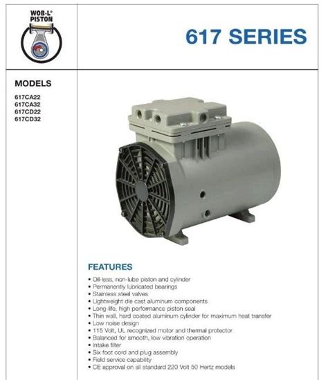 New Thomas Compressor Vacuum Veneer 18 Hp 268hg 115v 50 Psi Piston