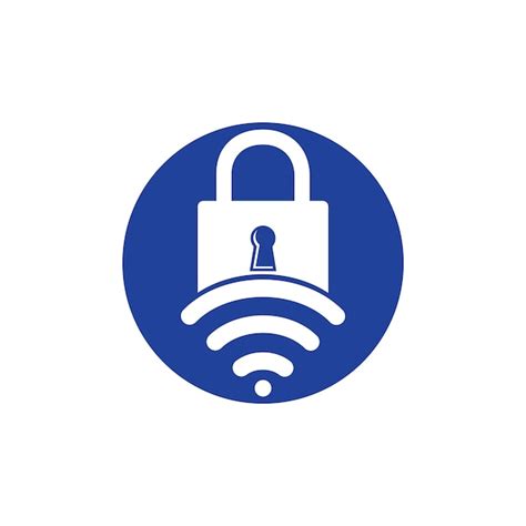 Premium Vector Padlock Logo With Signal Vector Design