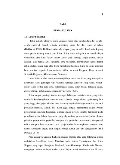 Top Pdf Curah Hujan Dan Tipe Iklim Klasifikasi Oldeman