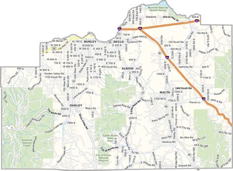Twin Falls County Map Idaho Us County Maps