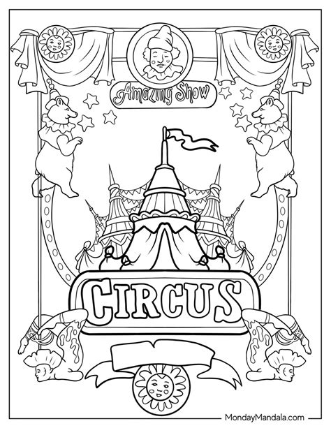 20 Circus And Carnival Coloring Pages Free Pdf Printables