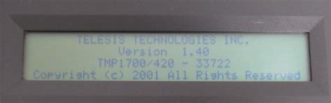 Used Telesis Tmc420 Pinstamp Marking Controller Tmp1700 420 33722 Sb Industrial Supply Inc