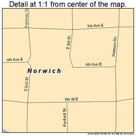 Norwich Kansas Street Map 2051600
