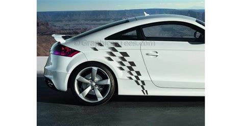 Checker Flag Custom Side Sticker Vinyl Graphic Decals