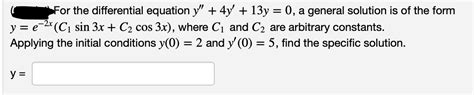 Solved For the differential equation y" – y' – 6y = 0, a | Chegg.com