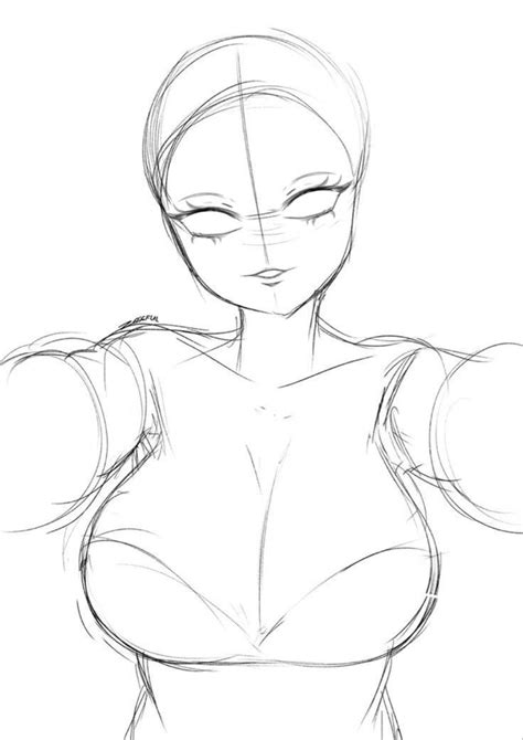 Selfie Feminina Referência De Pose Para Desenhar Sketch Anime