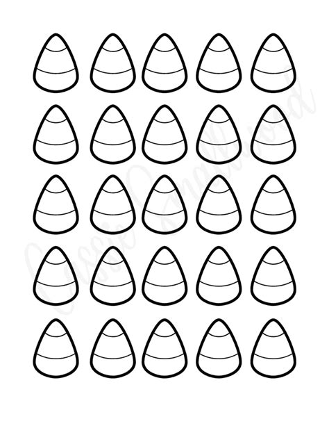 9 Cute Candy Corn Templates Black And White Color Cassie Smallwood