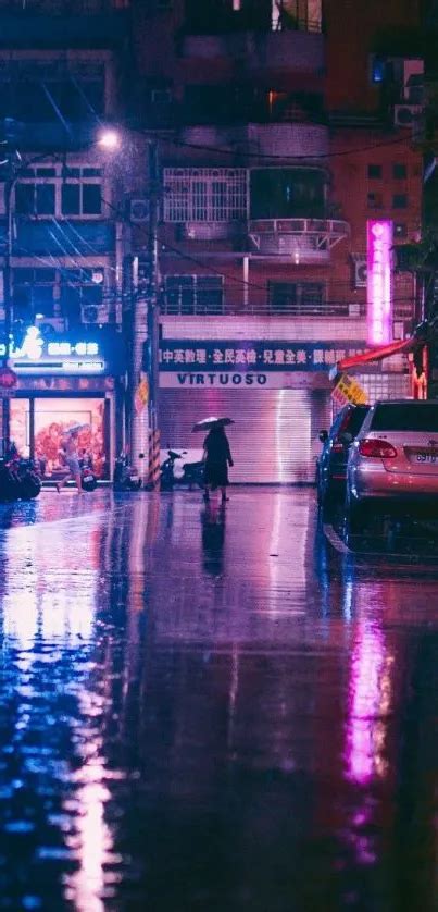 Neon City Rainy Night Free Download