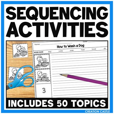 Sequencing Worksheets With Picture Cards For How To Writing