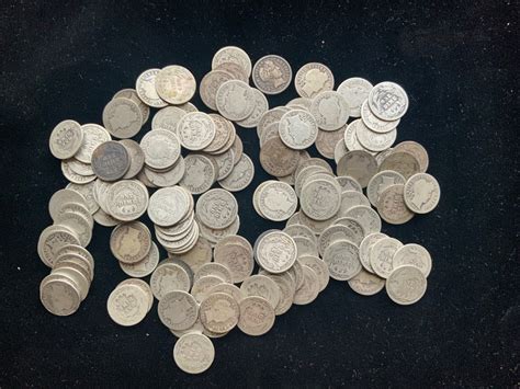 Barber Dimes Lot Of 142 Coins Various Years And Grades Ebay
