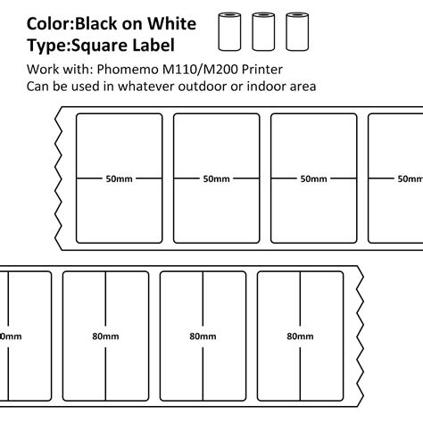 Phomemo M110 M200 Label Papel Multi Purpose Therma Grandado