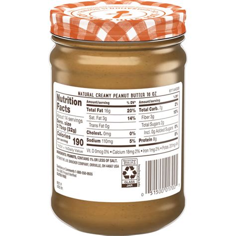 Smuckers Natural Creamy Peanut Butter Same Day Delivery Or Pickup Cub