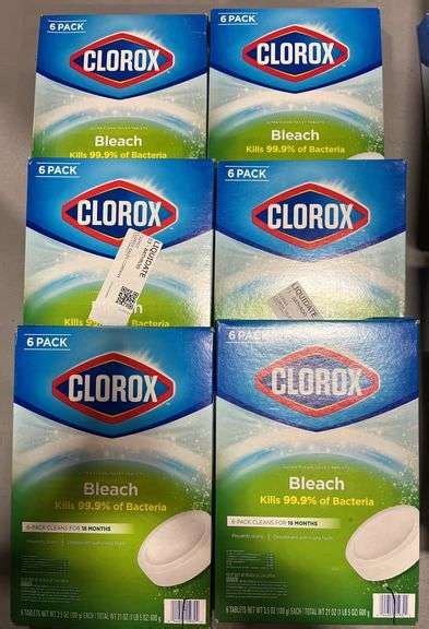 6 Boxes Of Clorox Bleach Toilet Tablets Earls Auction Company