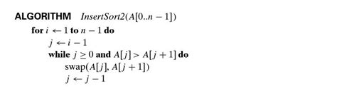 Solved Algorithm Insertsort 2 A[0 N−1] For I←1 To N−1 Do