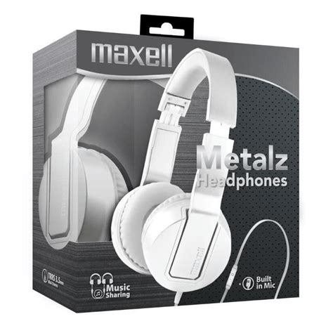 Maxell Sms 10 Metalz Wired Headsets Pearl 90850300 Sms 10 Pearl Firstshop