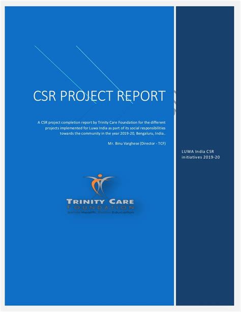Csr Project Report On Luwa India 2019 2020 Csr Social Responsibility