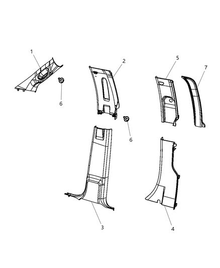 Interior Moldings And Pillars Mega Cab 2014 Ram 3500 Pickup