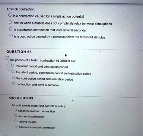 A Twitch Contraction Is A Contraction Caused By A Single Action