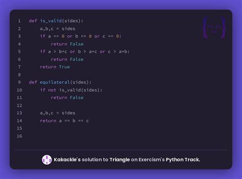 Kakackles Solution For Triangle In Python On Exercism