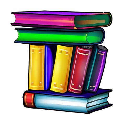 Download Colorful Books Clipart Png Qcb