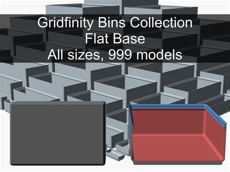 Gridfinity Bins Collection Flat Base Par Max Téléchargez Gratuitement Un Modèle Stl
