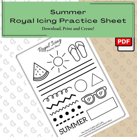 Royal Icing Class Template Etsy