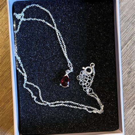 Dainty Ruby Necklace Gold Drop July Birthstone Choker Everyday Necklace Etsy