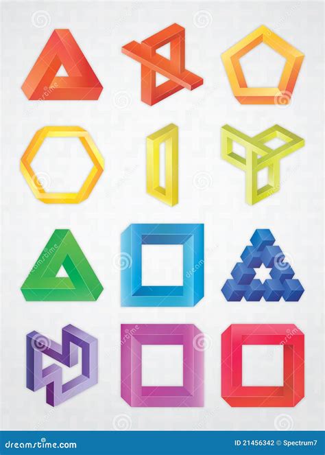 Impossible Objects Stock Vector Illustration Of Geometric 21456342
