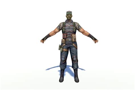 Low Poly Dead Effect Character 3d Model Free Horror Game Asset