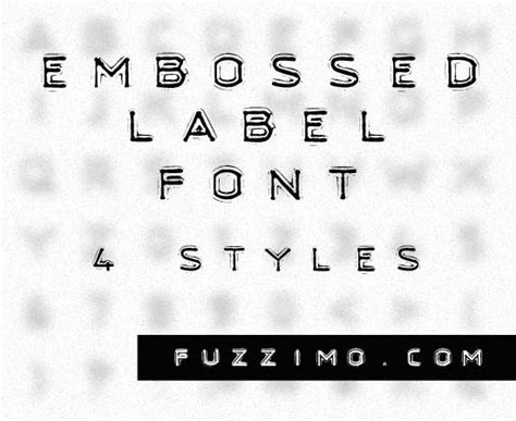 Free Embossed Text Label Font