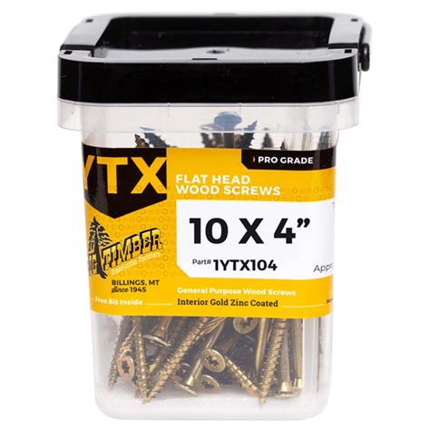 Big Timber No 10 X 4 In L Star Gold Zinc Coated Deep Wood Screws 48